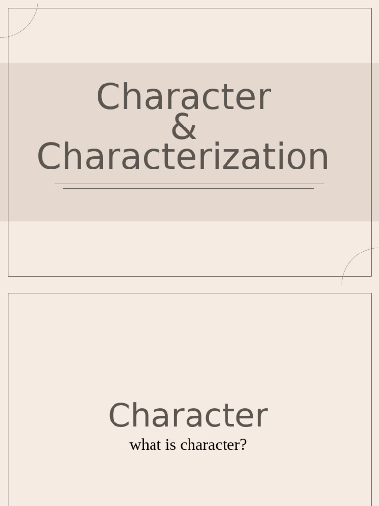 Character & Characterization Group 3 | PDF