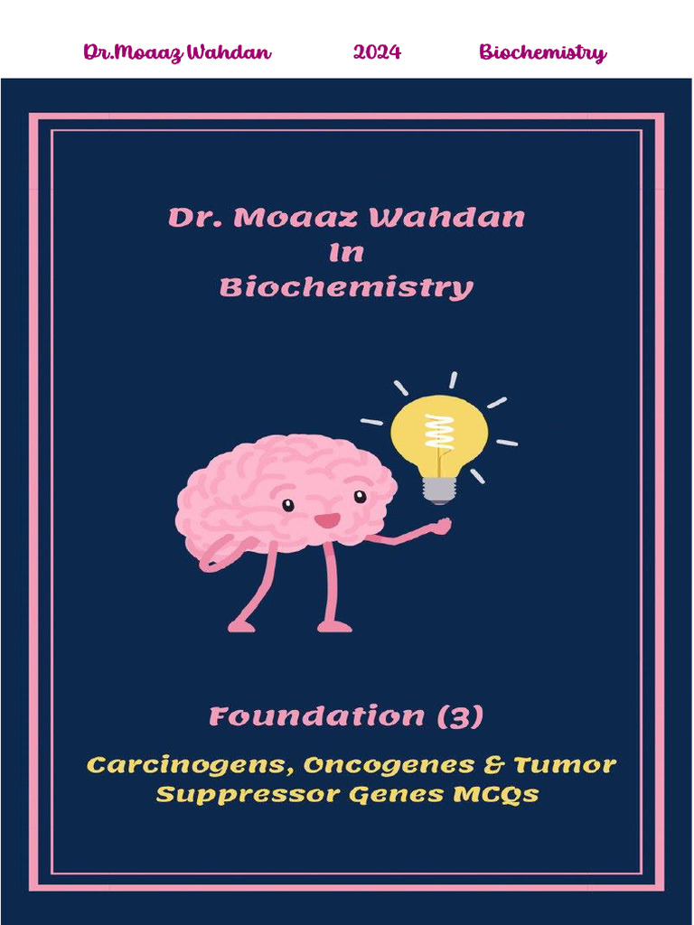 Carcinogens MCQs DR - Moaaz Wahdan | PDF