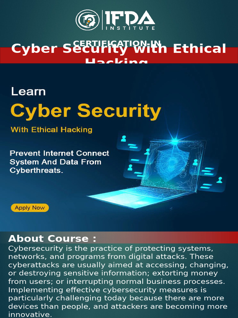 Cyber Security With Ethical Hacking | PDF