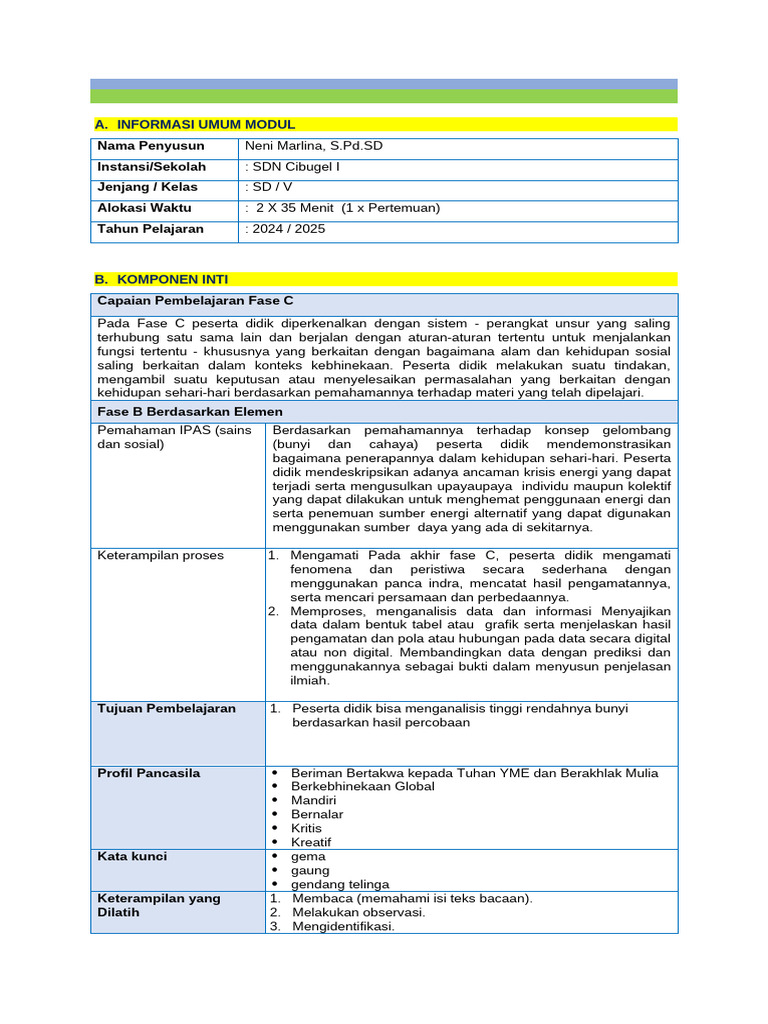 Modul Ajar IPAS | PDF