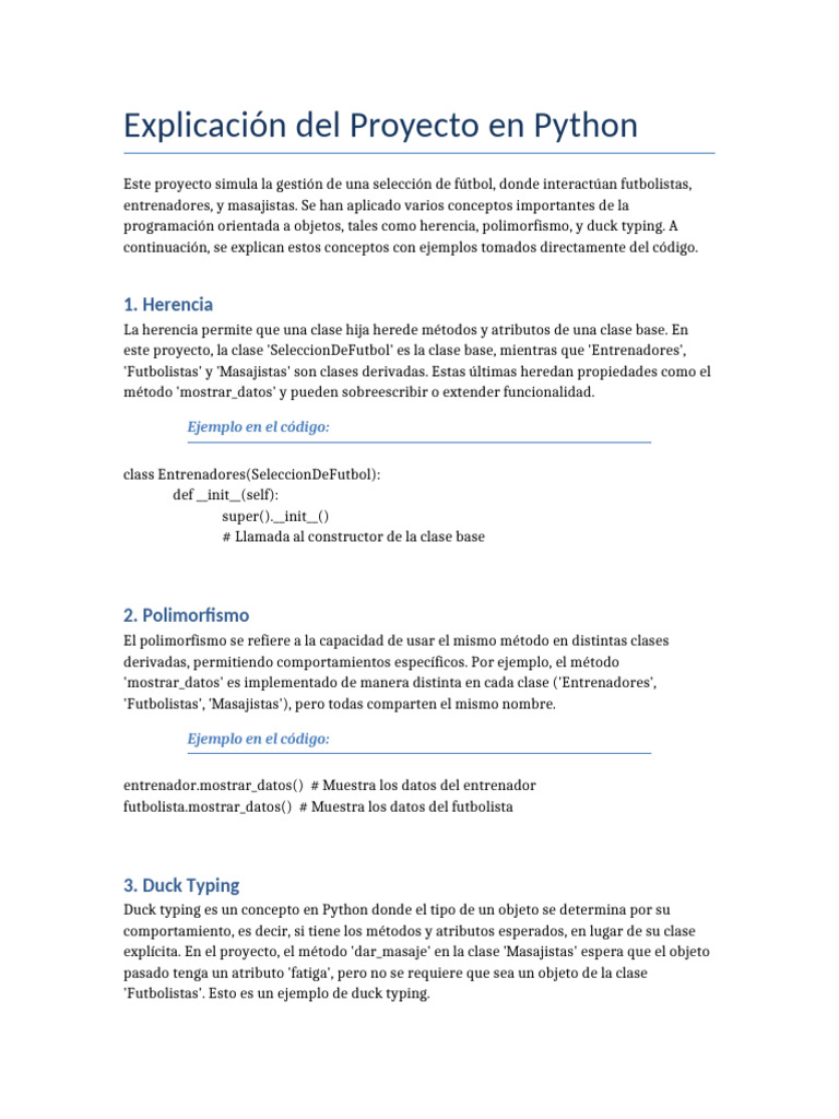 Explicacion Proyecto Python | PDF
