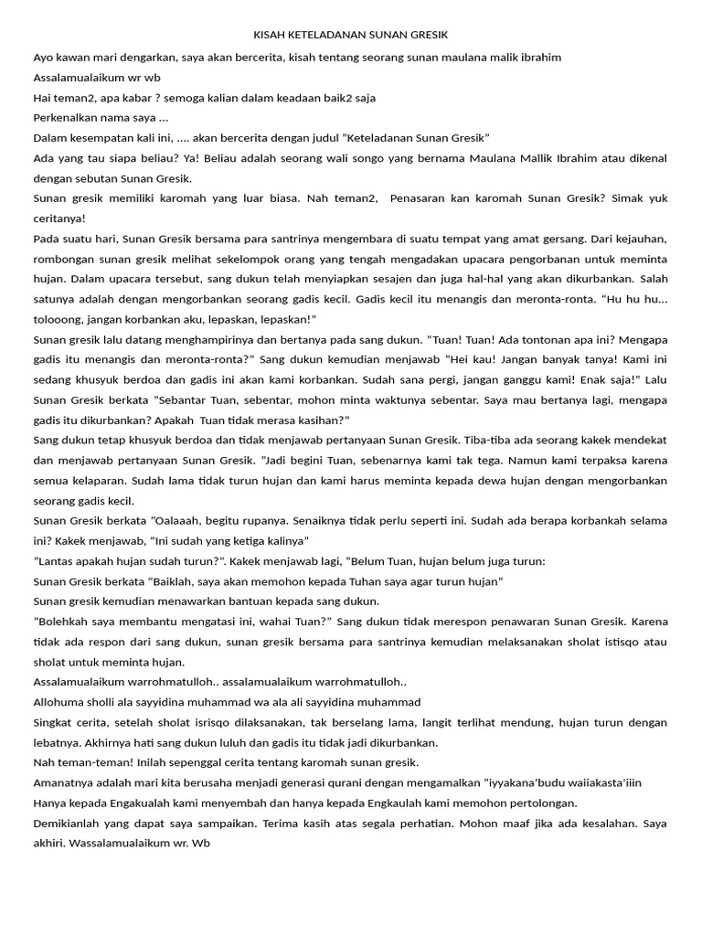 Teks Mapsi Cerita Islami | PDF