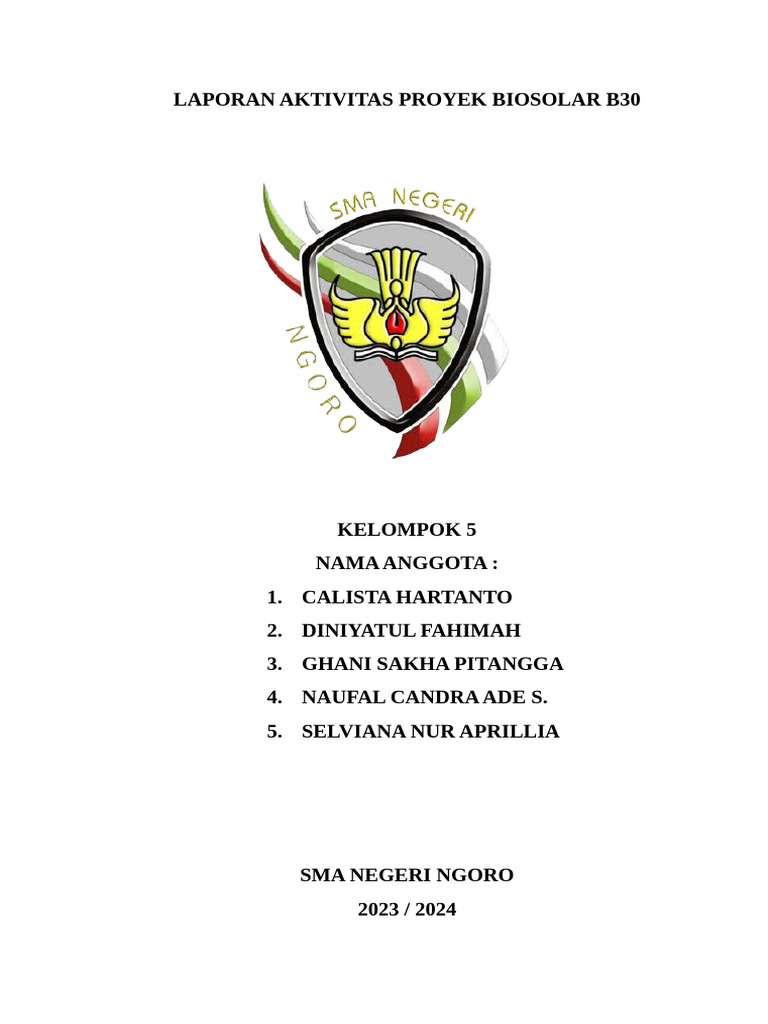 Laporan Kimia Biosolar B30 Revisi | PDF