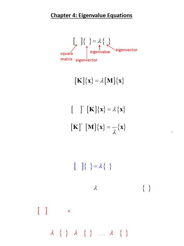 04 Eigenvalue Equations Pdf 8431