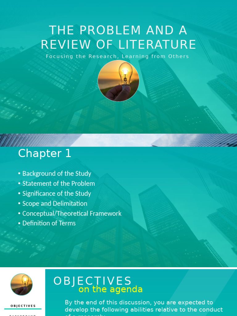 Lesson2-The Problem and Review of Literature | PDF