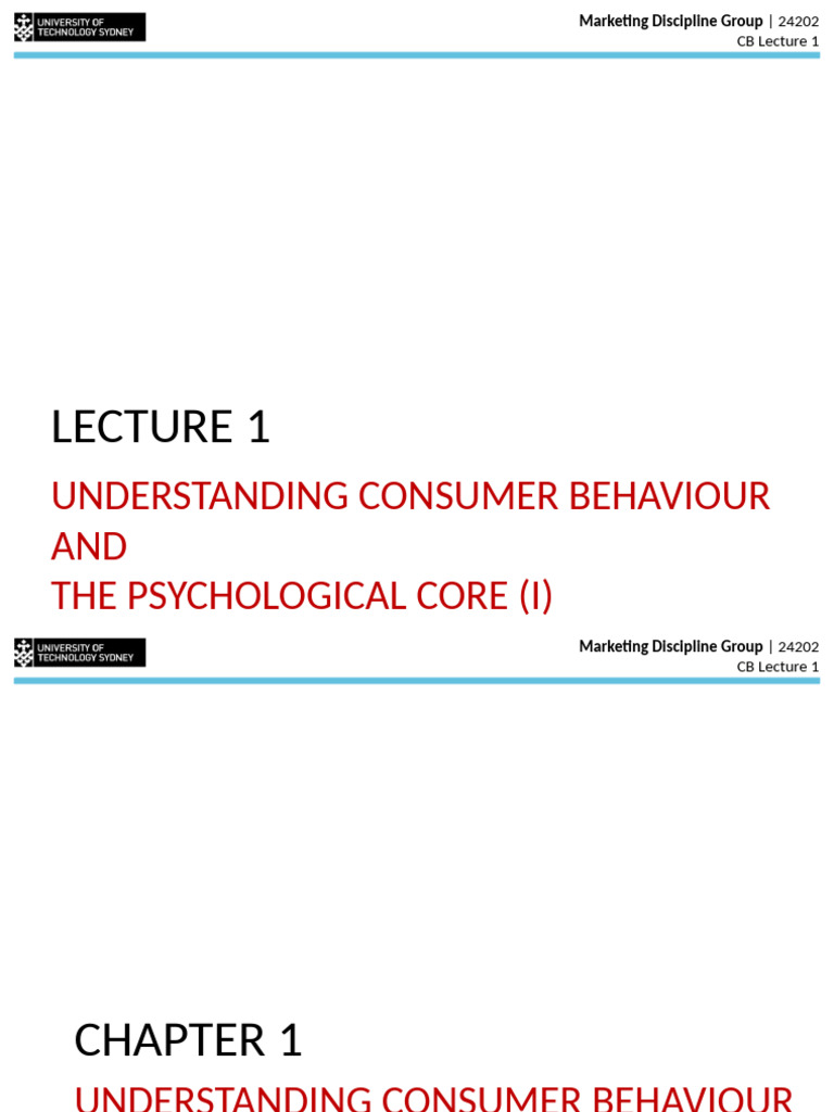 CB - Lecture 1 Theory Slides | PDF