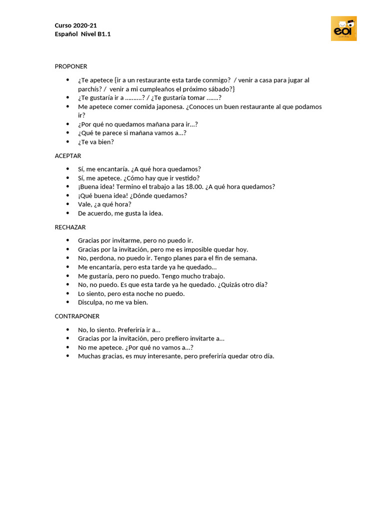 Proponer, Aceptar y Rechazar (UD. 2) | PDF