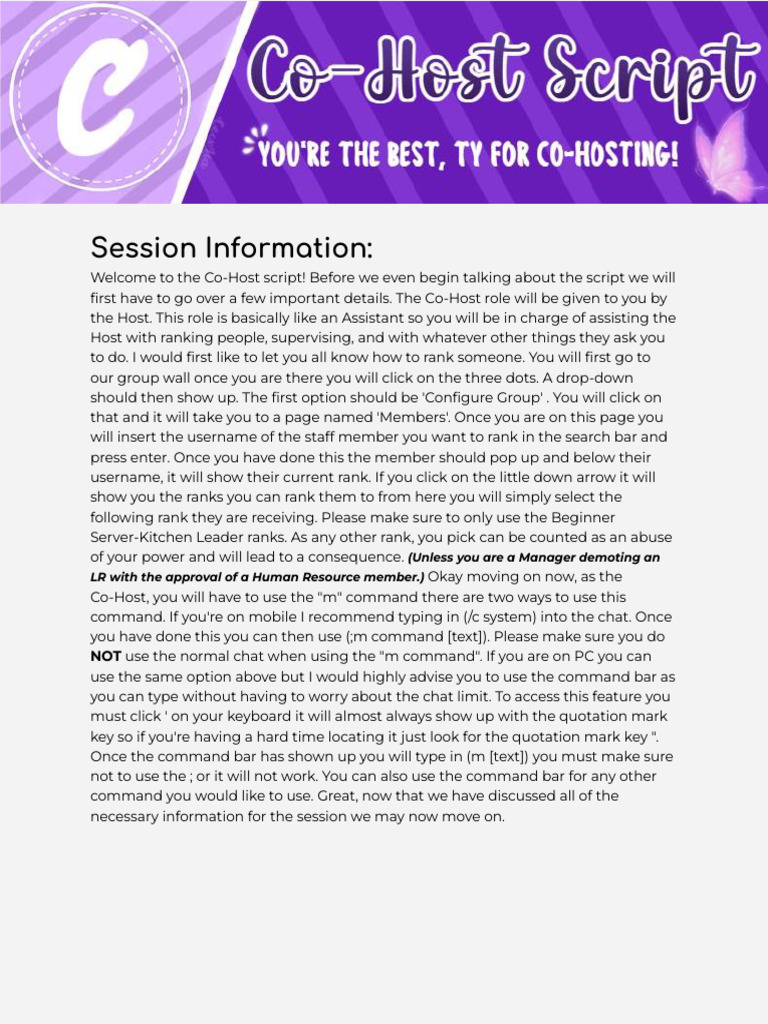 C - Co-Host Script | PDF