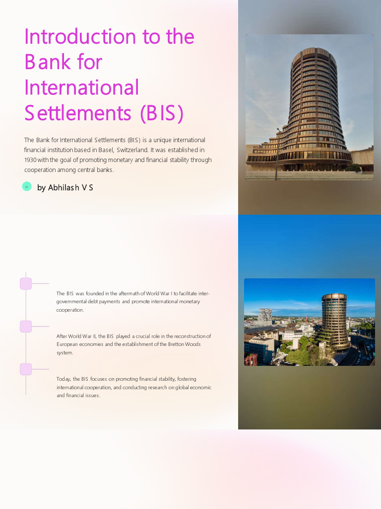 Introduction To The Bank For International Settlements BIS | PDF