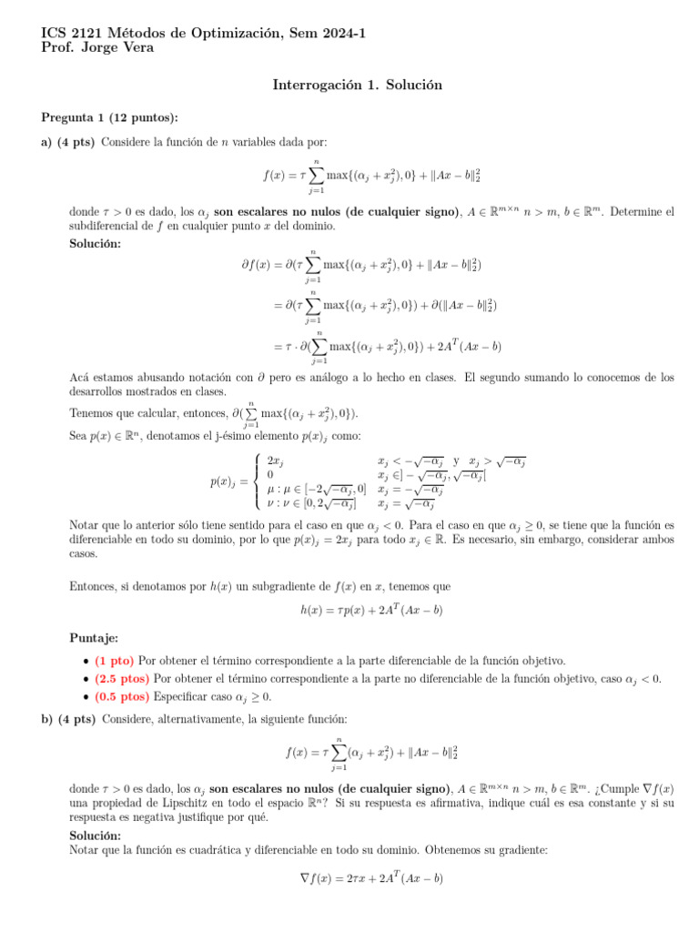 I1 2024-1 Solución | PDF