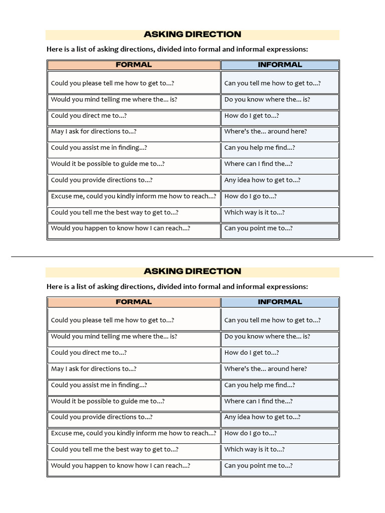 Asking Direction 02 | PDF