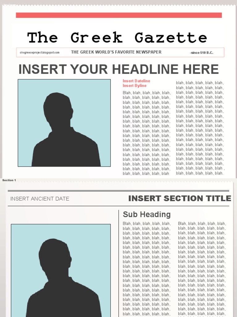 Greek Gazette Newspaper Template | PDF | Newspaper Publishing | Newspapers