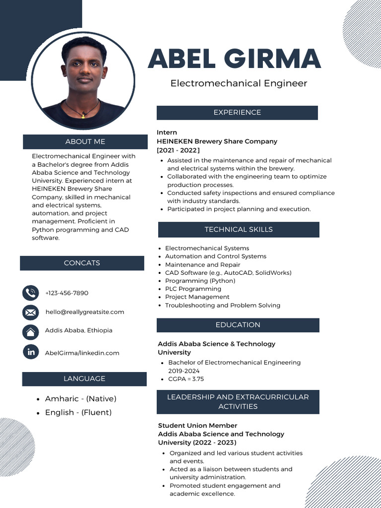 Abel Girma CV Resume | PDF