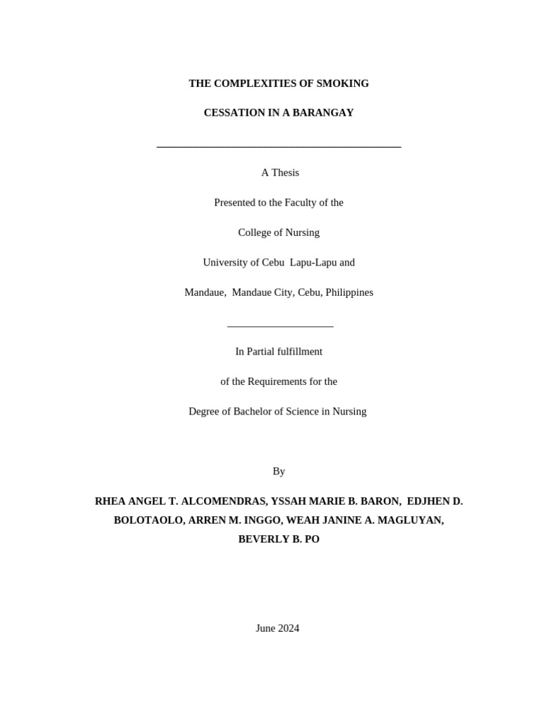 Research Final Manuscript | PDF