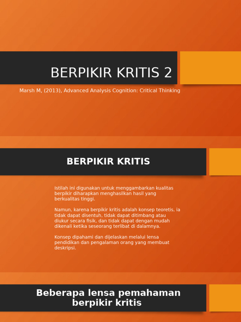Berpikir Kritis 2 | PDF