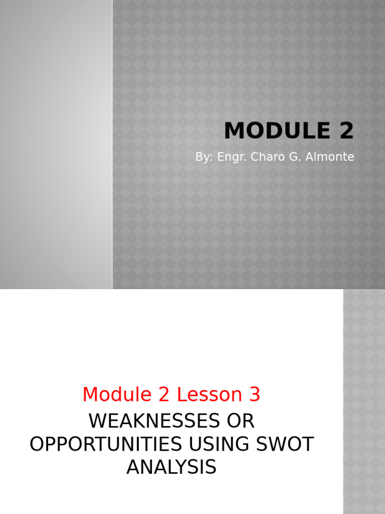 Module 2 Lesson3 | PDF
