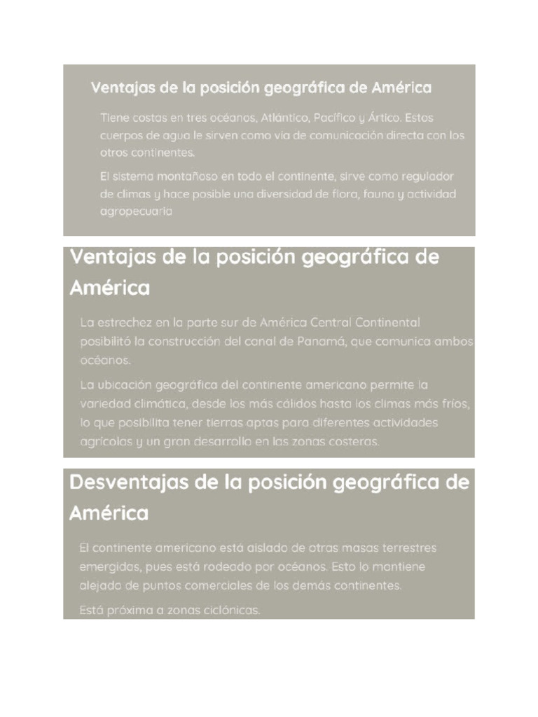 Posición Geográfica de América | PDF