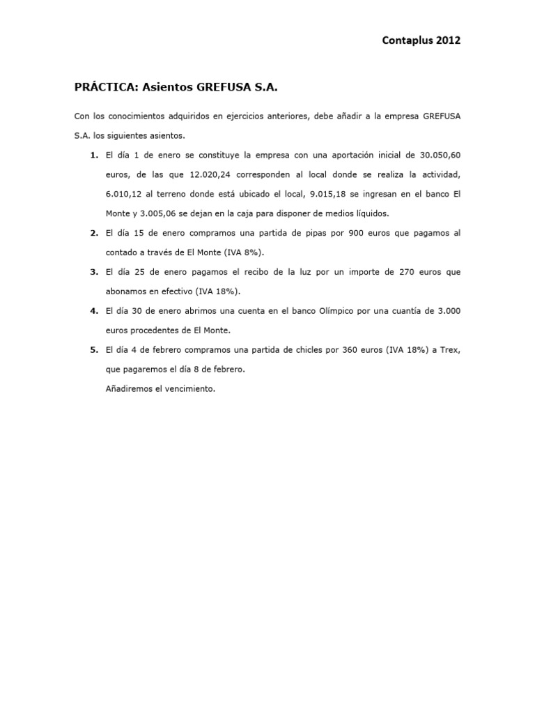4 Asientos | PDF