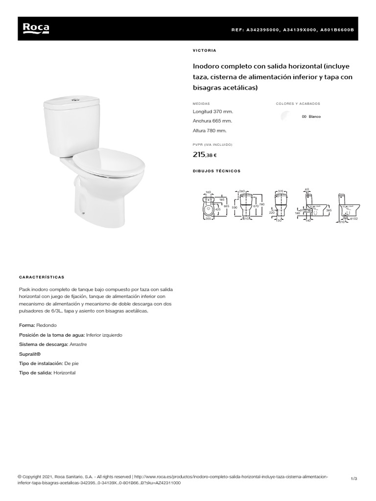 Inodor Victoria (Roca) AZ42311000 | PDF