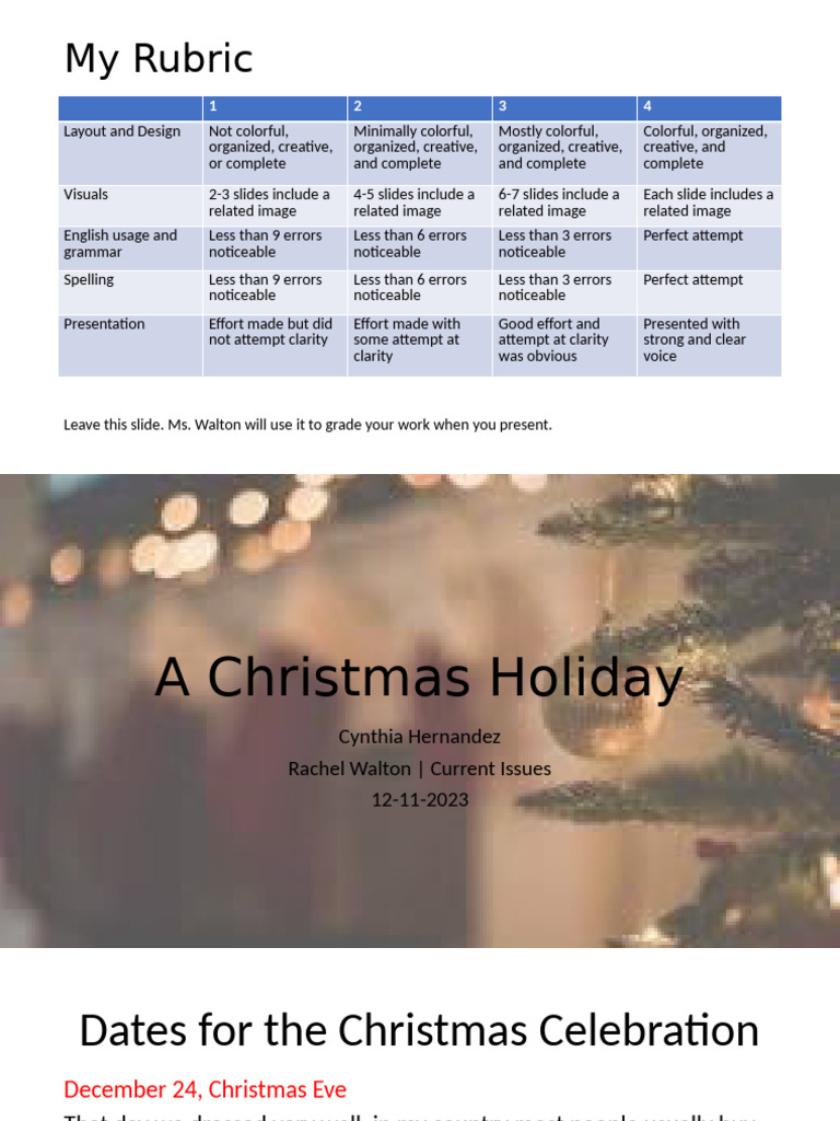 Christmas Celebration Presentation | PDF