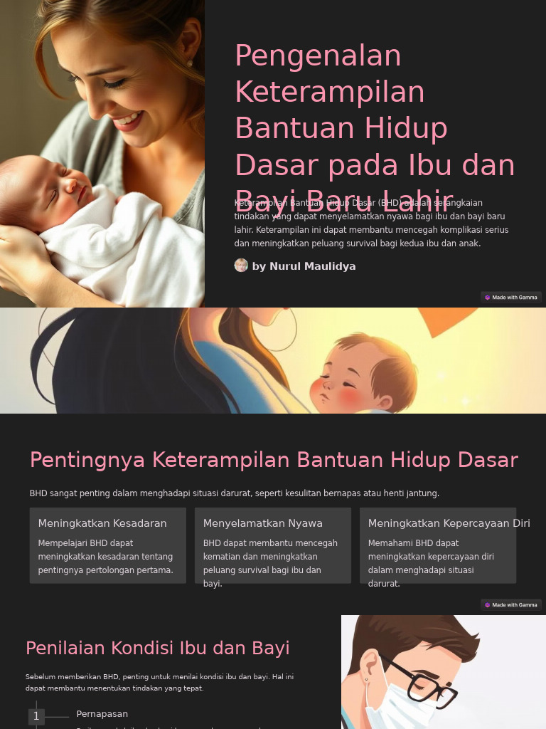 Pengenalan Keterampilan Bantuan Hidup Dasar Pada Ibu Dan Bayi Baru Lahir | PDF