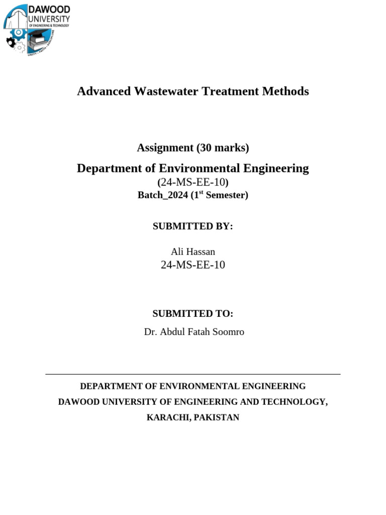 Assingment Wastewater | PDF