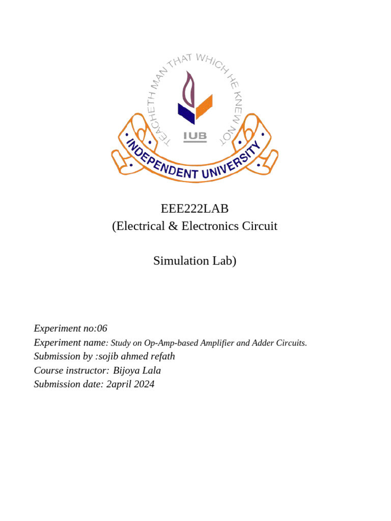 Lab 6 Sojib Ahmed | PDF