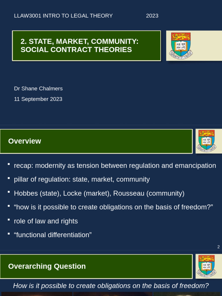 Lecture 2 - Social Contract Theory | PDF