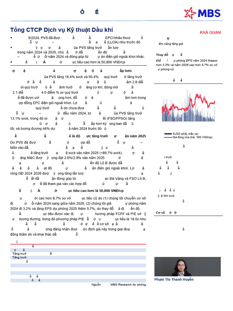 Pvs Khuyen Nghi Kha Quan Voi Gia Muc Tieu 50 800 Dong Co Phieu - 20240930143536 | PDF