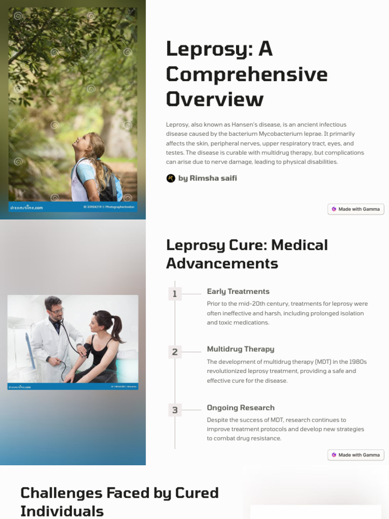 Leprosy A Comprehensive Overview | PDF | Leprosy | Self-Improvement