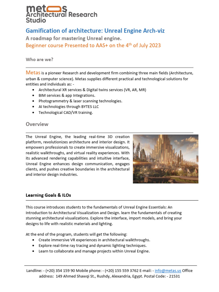 Gamification of Architecture Unreal Engine Arch-Viz | PDF | Rendering (Computer Graphics ...