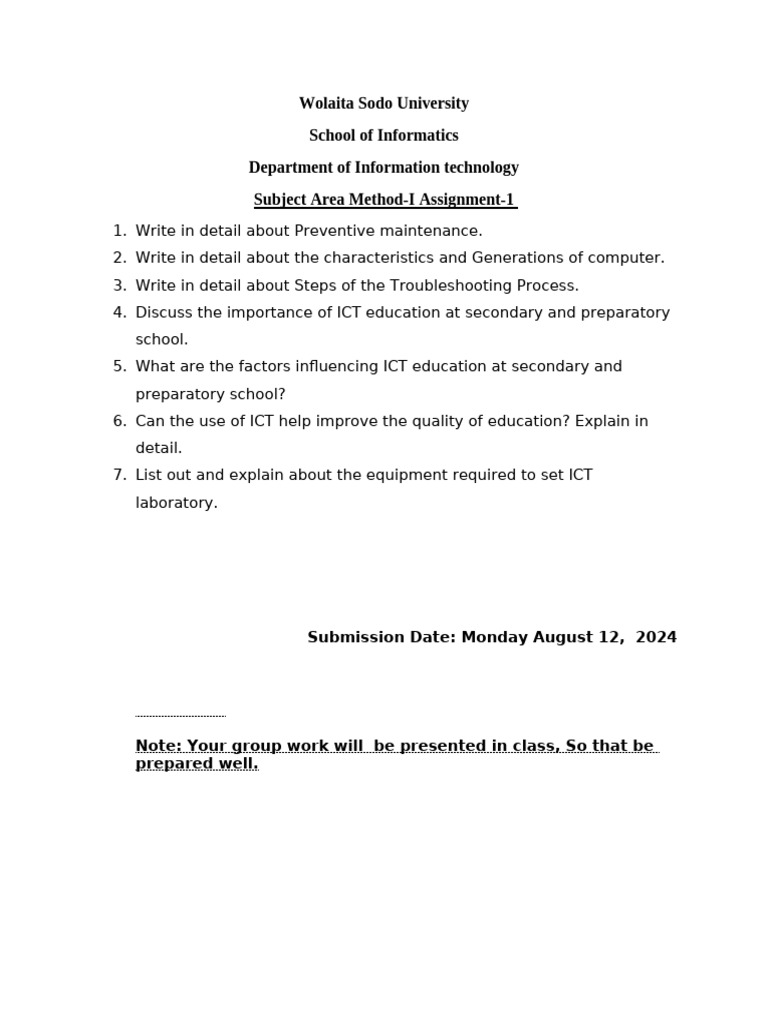 SAM-I Assignment 1 | PDF