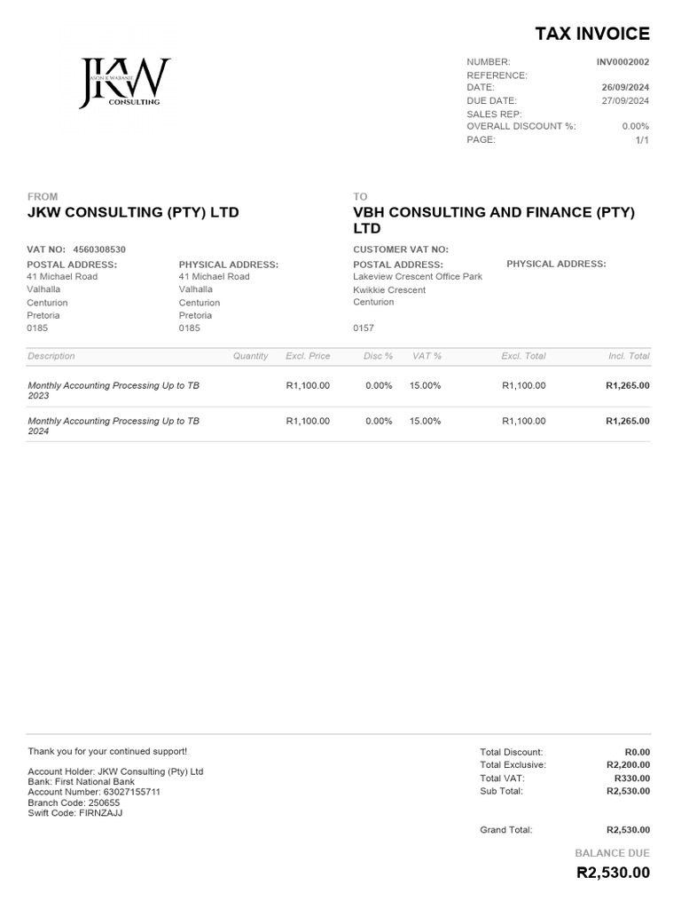 Tax Invoice - INV0002002 | PDF