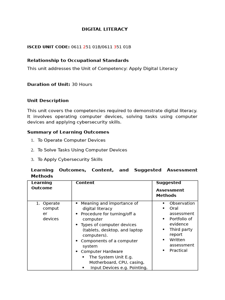 Reviewed Basic Units Curriculum Level 3 & 4 | PDF