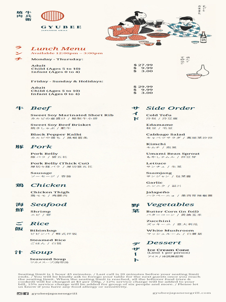 Markham Menu R125 | PDF