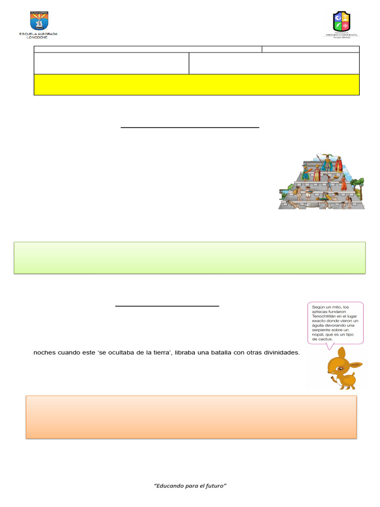 Ficha de Aprendizaje 7 MAYAS Y AZTECAS | PDF