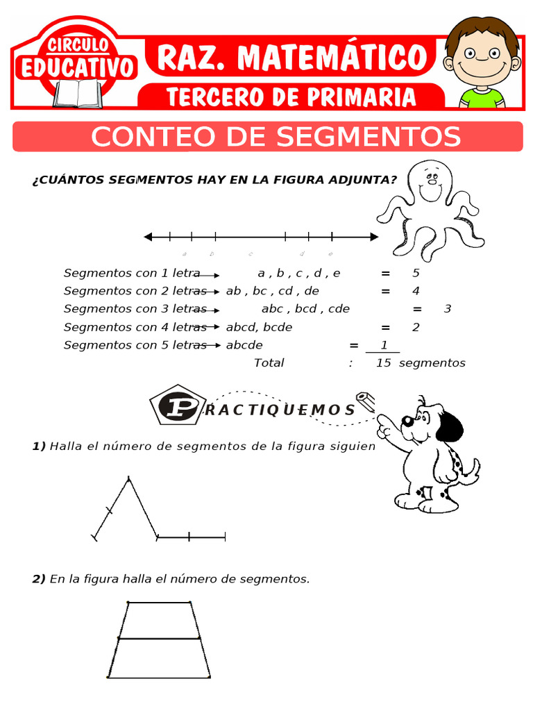 Conteo de Segmentos para Tercero de Primaria | PDF | Métodos y materiales de enseñanza