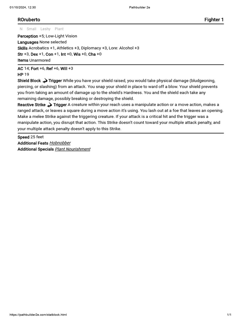 Pathbuilder 2e | PDF