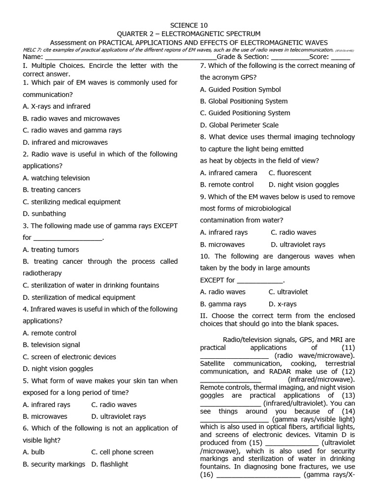 Q2-MELC 7 Assessment-EDRACELIS | PDF