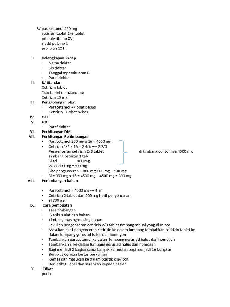 Jurnal Resep Serbuk | PDF
