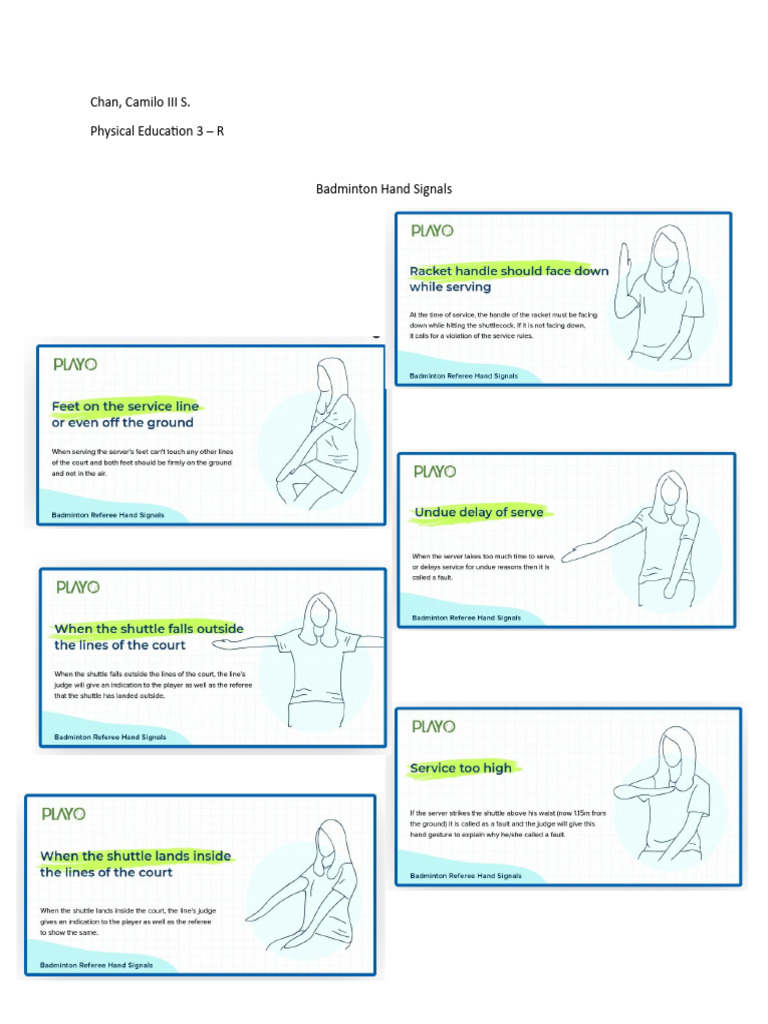 Pe3 Hand Signals | PDF