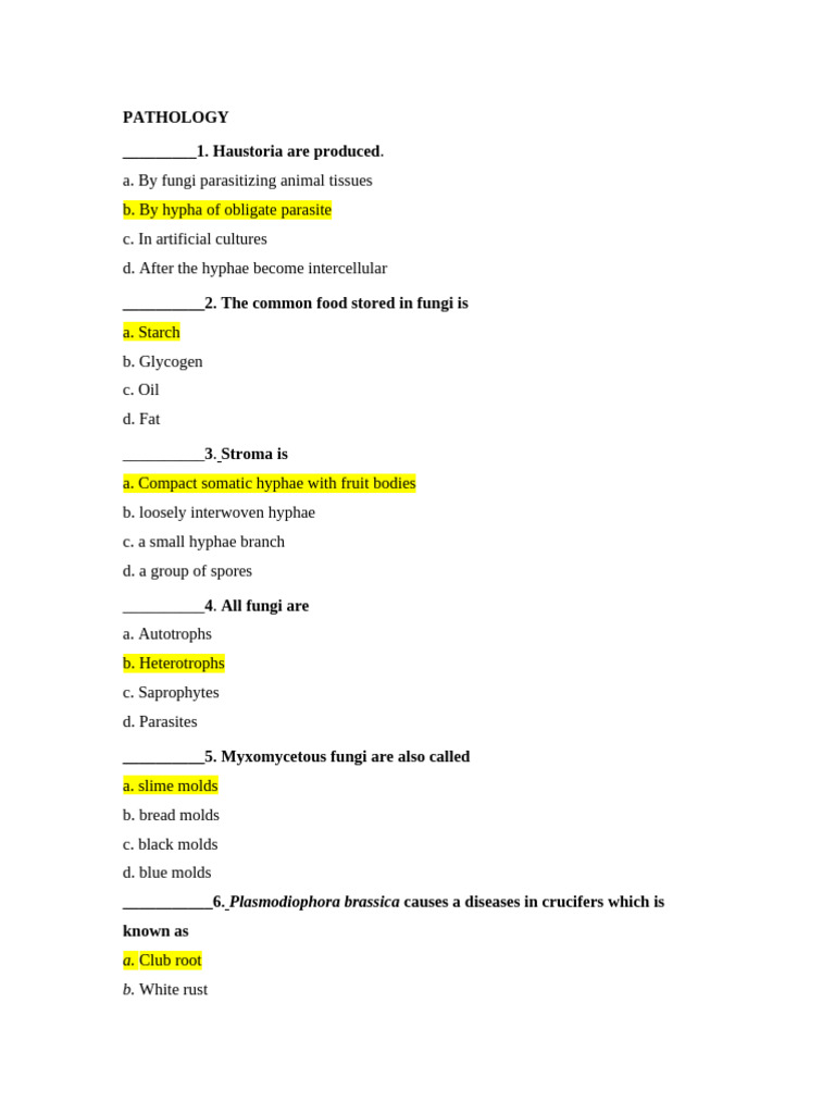 Pathology Exit Exam Module Qustion | PDF