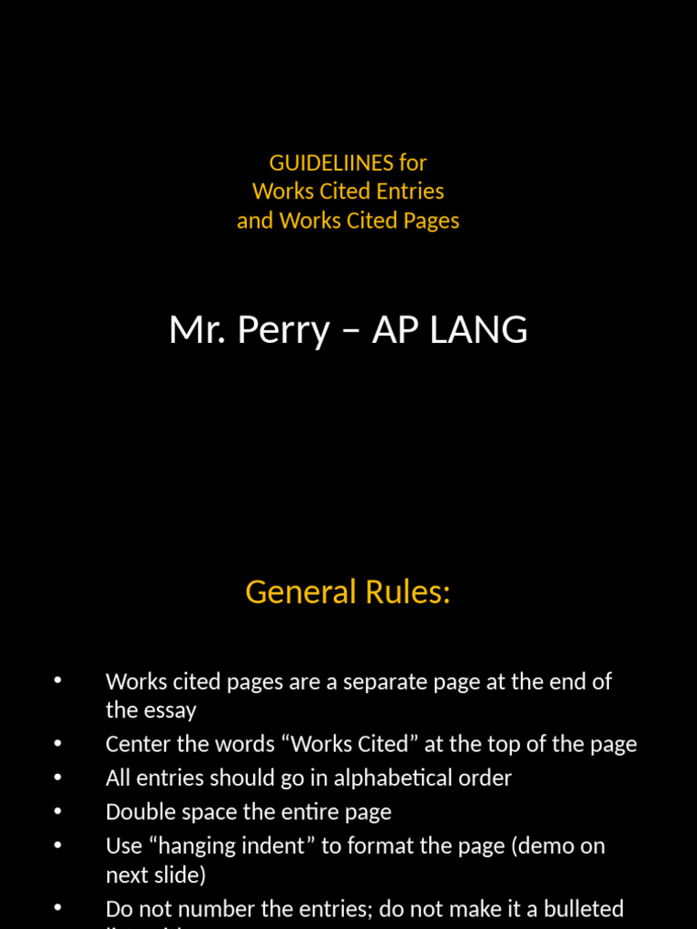 Works Cited and Mla Format Help | PDF
