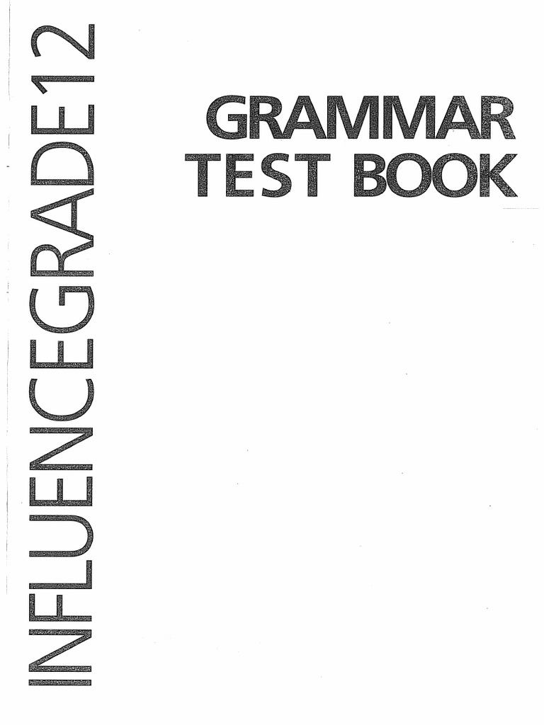 Influence Grammar Test Book | PDF