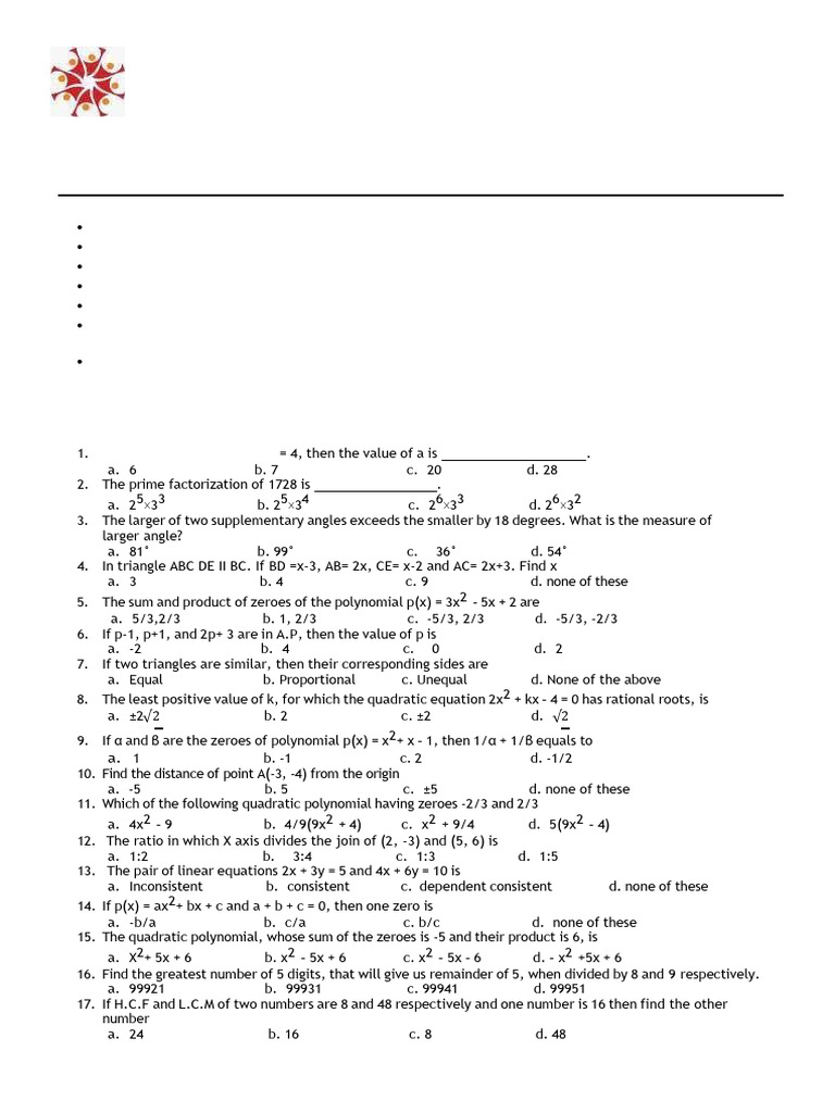 Vikash Group of Institutions: Sample Question Paper Set-2 | PDF