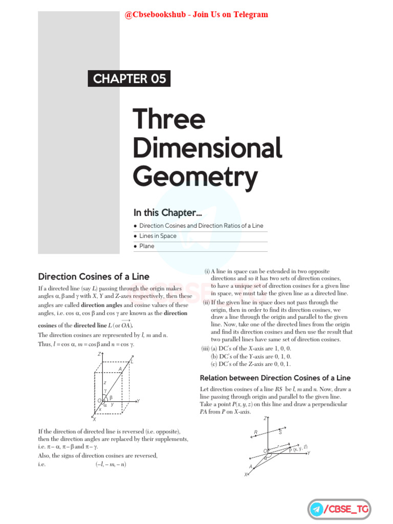 3D Geometry Notes | PDF