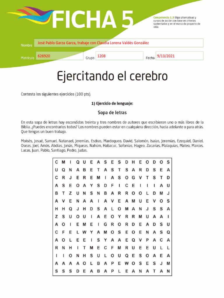 Ot21-Titu1-Ficha 5 | PDF