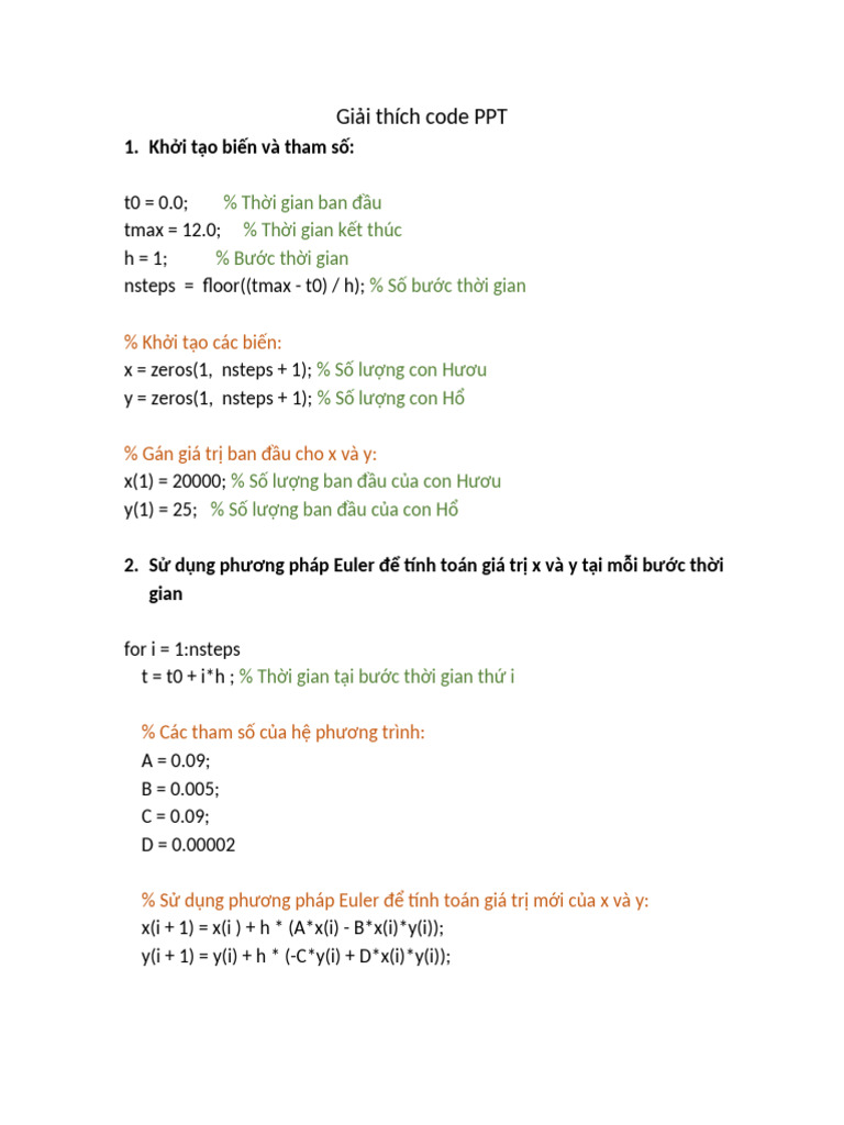 Giải thích code | PDF