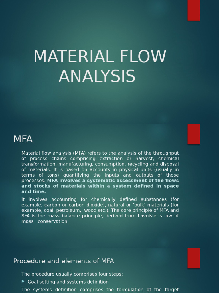 Material Flow Analysis | PDF