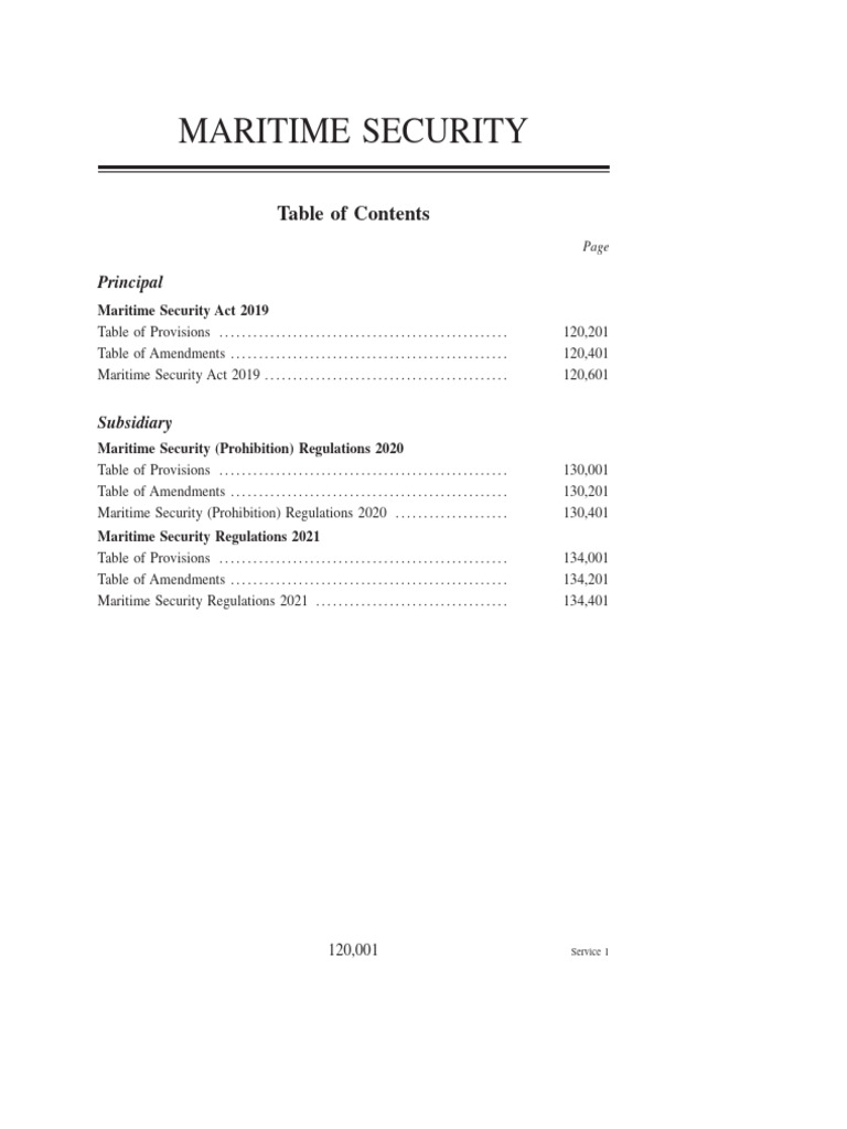 Maritime Security Act | PDF